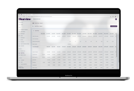 Clearview Financial Forecast Software - Cash Flow Forecasting